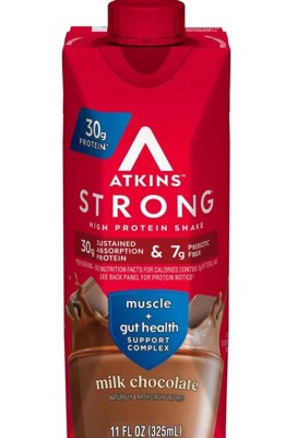 Atkins Strong 30g High Protein Shake - Milk Chocolate - 44 Fl Oz/4pk ...