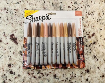 Sharpie 12pk Permanent Markers Fine Tip Portrait Colors : Target