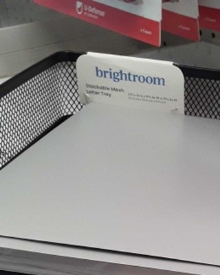 Mesh Stacking Letter Tray With Wide Side Opening Silver - Brightroom ...