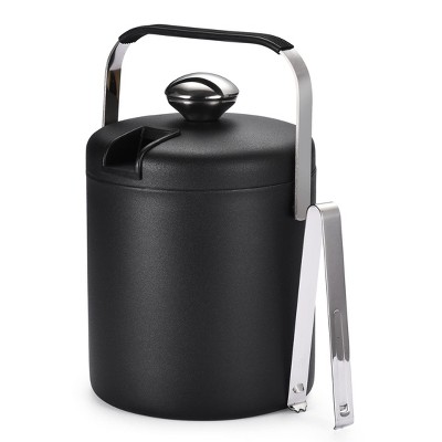 94oz Metal Ice Bucket Black - Threshold™: Stainless Steel, Double-wall ...