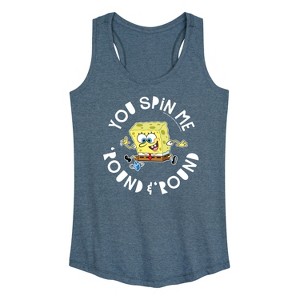 Women's SpongeBob SquarePants You Spin Me Round And Round Graphic ...