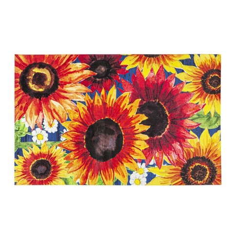 Multi-color Fall Sunflowers Layering Mat : Target