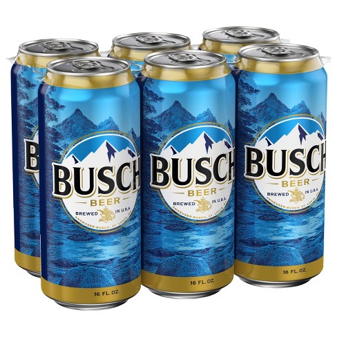 Busch Beer - 6pk/16 Fl Oz Cans : Target