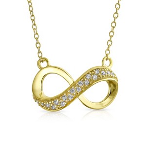 Bling Jewelry Pave CZ Figure 8 Station Style Promise Forever Love Knot ...