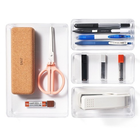 Sorbus 4-piece Clear Acrylic Office Drawer Organizer Set - Perfect For ...