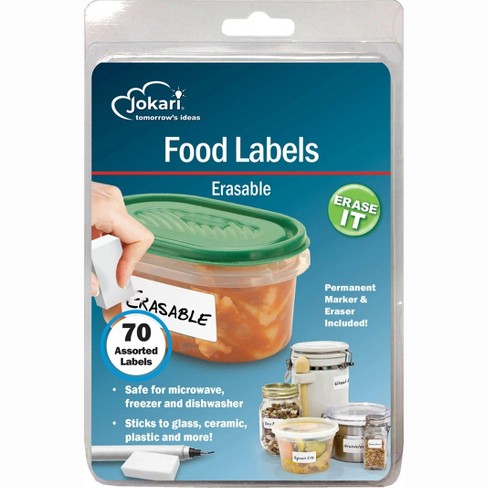 Jokari Erasable Food Labels Refill 2pk. Reusable, Freezer, Microwave ...