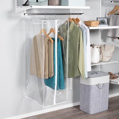 Garment Bag - Clear Hanging Closet Organizer - Durable Zippered Cover ...