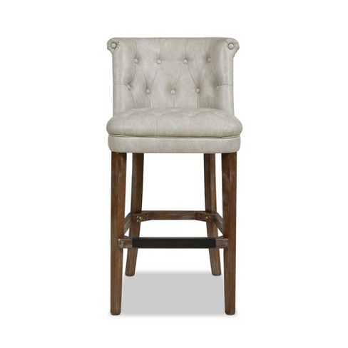 Jennifer Taylor Home Emma 30.5 Inch Mid-back Armless Bar Stool, Warm ...