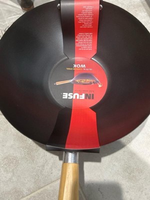 Infuse 14" Open Wok With Bamboo Stick Handle : Target