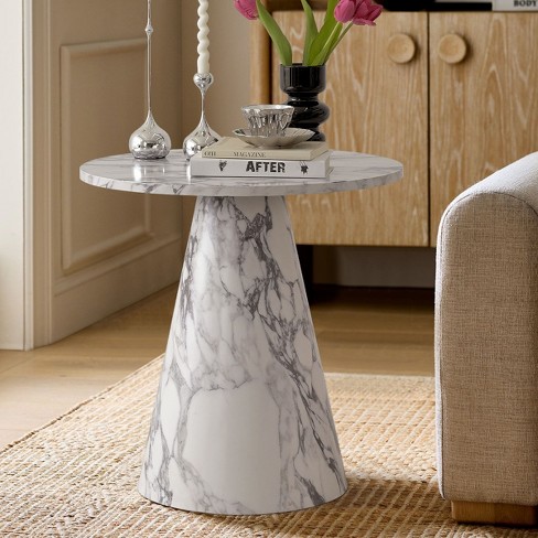 Dwen Small Console Tables, 23.5'' Width Bvlgari Marble Grain Paper ...