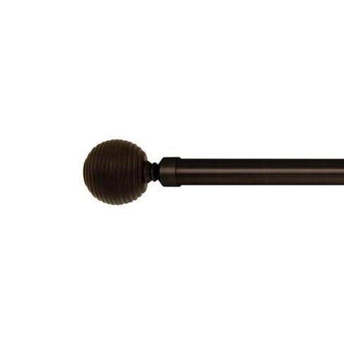 Versailles Vivendi Ribbed Ball Steel Heavy Duty Curtain Rods For ...