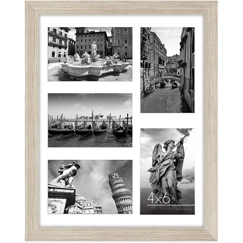 Americanflat 11x14 Collage Picture Frame In Driftwood With Five 4x6 ...