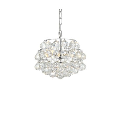 Elegant Lighting Savannah 12 Inch Pendant In Chrome : Target