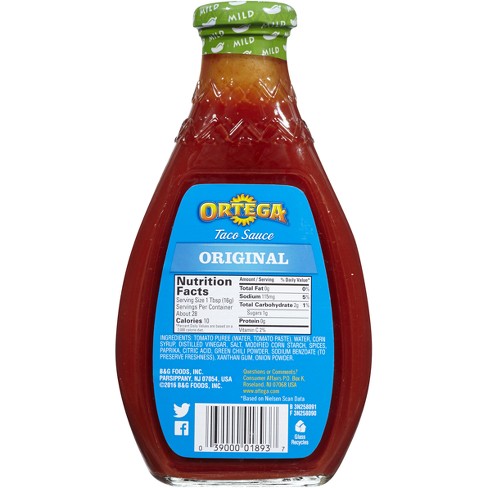 Ortega Original Thick & Smooth Mild Taco Sauce 16-oz. : Target