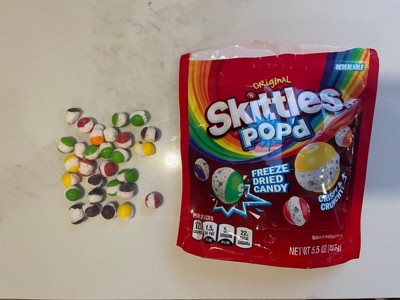 Skittles Pop'd resealable Candy Bag - Originals Freeze Dried Candy - 5 ...