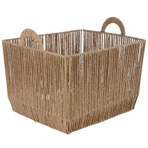 Simplify Medium Paper Rope Vertical Weave Storage Basket Kennedy ...
