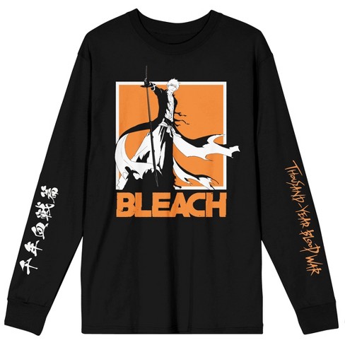 Bleach 1000 Year Blood War Ichigo Crew Neck Long Sleeve Black Adult Tee ...