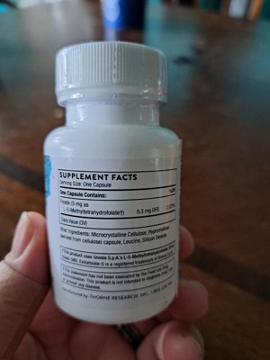 Thorne 5-mthf 5mg - Methylfolate (active B9 Folate) Supplement ...