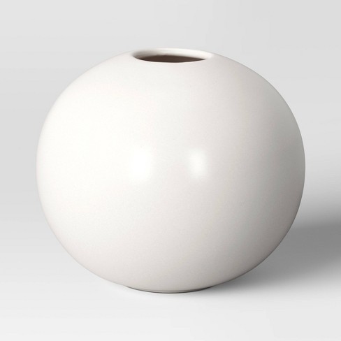 Ceramic Round Decorative Vase White - Room Essentials™ : Target