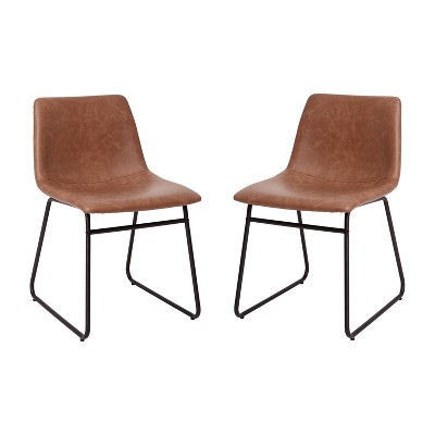 Faux leather bucket chairs store