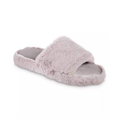 Women's Faux Fur And Satin Tabby Slipper - Isotoner : Target