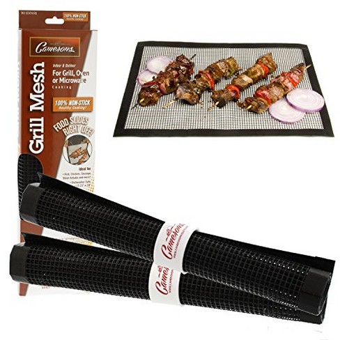 Camerons Grilling Mesh - 13.25" X 18" 2 Pack Non-stick Barbecue Mesh ...