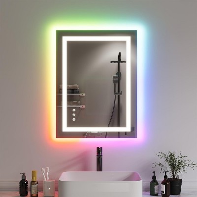 LED Bathroom Mirror – Anti-Fog, Dimmable Lights with 3 Color ...
