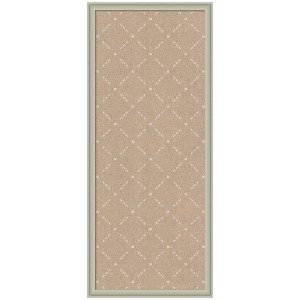 Kate and Laurel Pinboard Beige Lattice Pattern, 18x42, Silver : Target