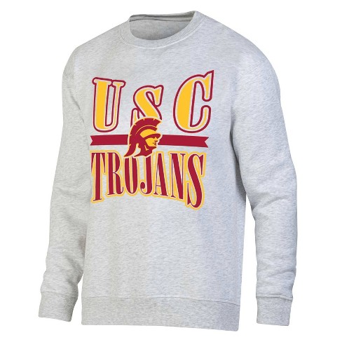 Ncaa Usc Trojans Unisex Ash Crew Fleece Sweatshirt - Xl : Target
