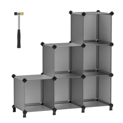 Songmics 6 Cube Storage Organizer Modular Storage Cube Bookshelf Diy ...