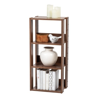 Iris Usa 3 Shelf Open Wood Shelving Rack Unit, Brown : Target