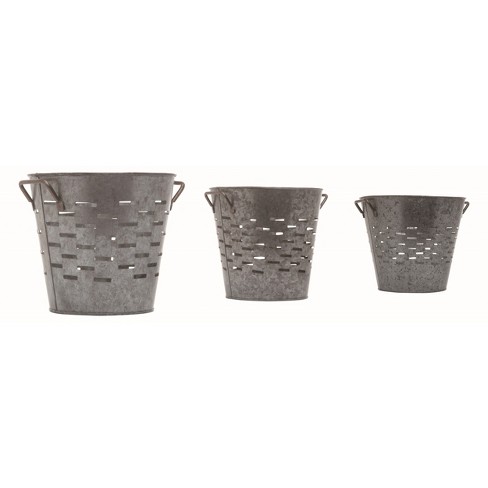 Transpac Metal 12 In. Multicolor Spring Containers Set Of 3 : Target