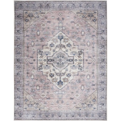 Well Woven Naya Blush Pink Modern Geometric Diamond Boxes Pattern Area ...