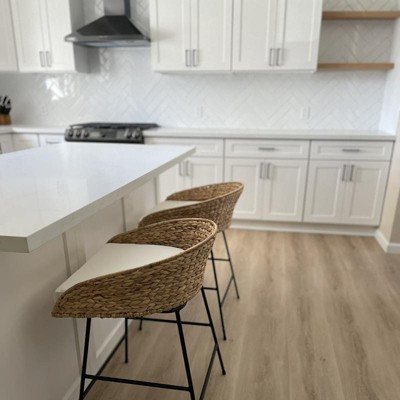 Landis Woven Backed Counter Height Barstool With Cushion - Threshold ...