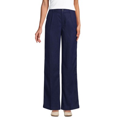 Lands' End Women's Petite High Rise Pleated Tencel™ Fiber Wide Leg ...