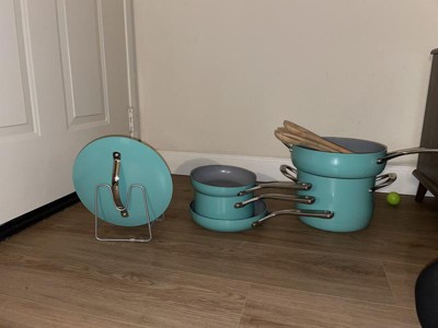 Cuisinart Culinary Collection 12pc Ceramic Cookware Set Teal Green : Target