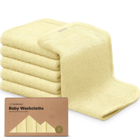 6pk Deluxe Baby Washcloths, Organic And Soft Baby Wash Cloth, Baby Bath ...