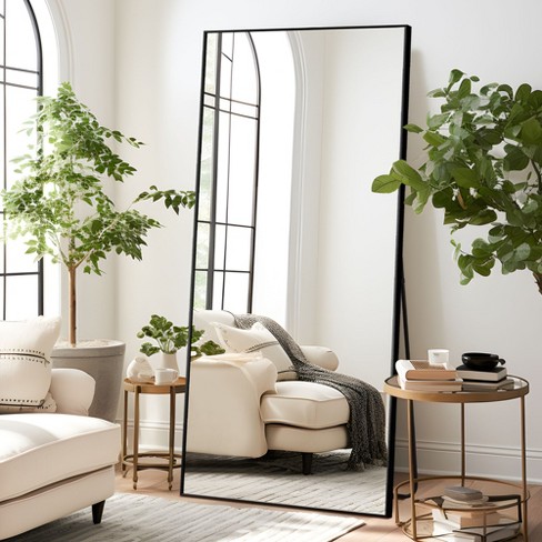 Neutypechic Metal Framed Rectangle Full Length Mirror Leaning Mirror ...