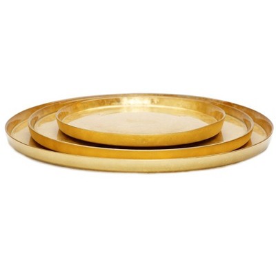 Classic Touch Set Of 4 Glitter Dinnerware Plates With Raised Rim ...