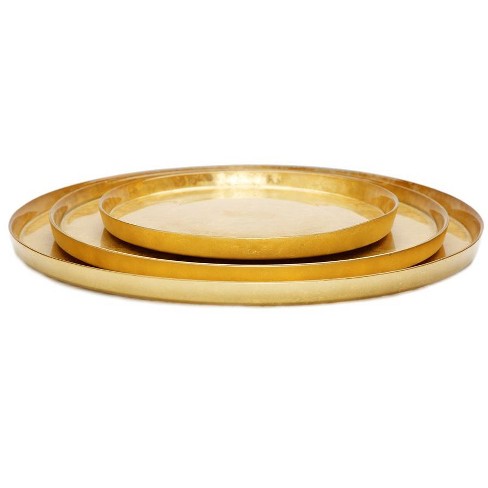 Classic Touch Set Of 4 Glitter Dinnerware Plates With Raised Rim ...