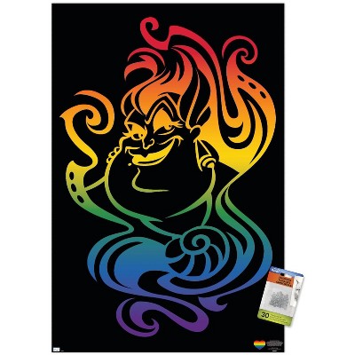 Trends International Disney Villains - Grid Unframed Wall Poster Print Clear Push Pins Bundle 22 ...