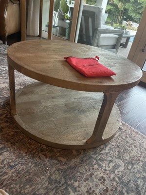 Castalia Coffee Table Black - Threshold™: Round Wood Design, Spot Clean ...