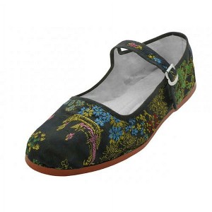 Women's Mary Jane Shoes Brocade Flat Ballet - Bangka : Target
