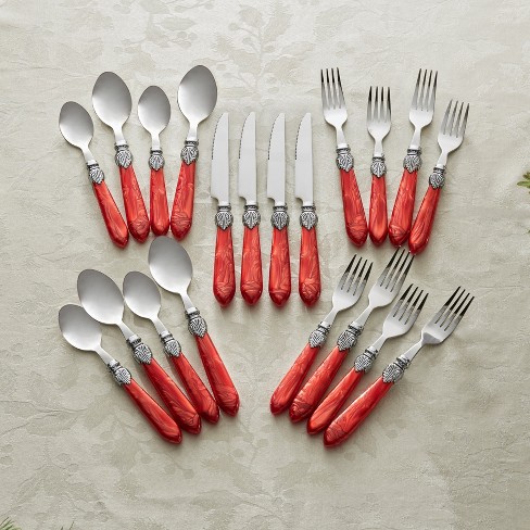 Brylanehome 20 Piece Flatware Set - Red : Target