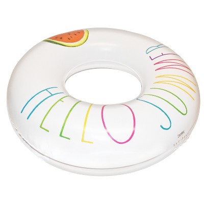 Coconut Outdoor Rae Dunn 32" Junior Ring Pool Float - Hello Summer ...