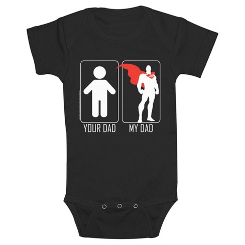 Infant's Superman Super Dad Bodysuit - Black - 6 Months : Target