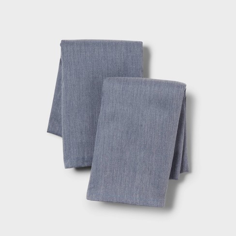 Standard Easy Care Cotton Blend Sateen Pillowcase Navy - Room ...