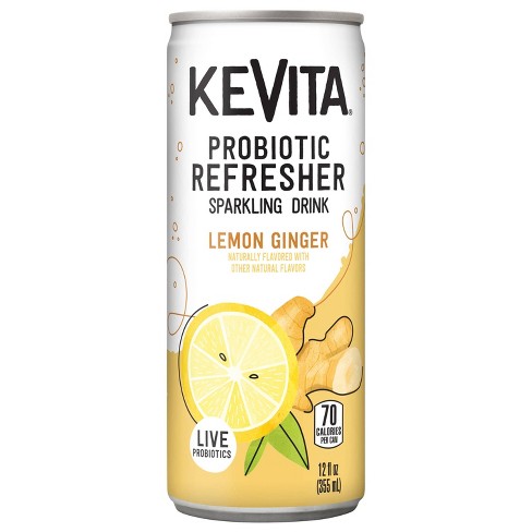 Kevita Lemon Ginger Probiotic Refresher Sparkling Drink - 12 Fl Oz : Target