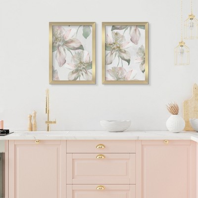 Americanflat Botanical Silk Blush By Pi Creative Art - 2 Piece Gallery ...