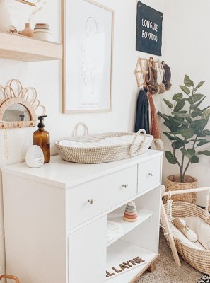 Storkcraft Modern 2 Drawer Dresser With Removable Changing Table Topper ...